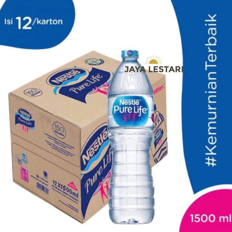 Jual Nestle Pure Life Air Mineral Botol 1500ml (Isi 12/Karton) | Shopee ...