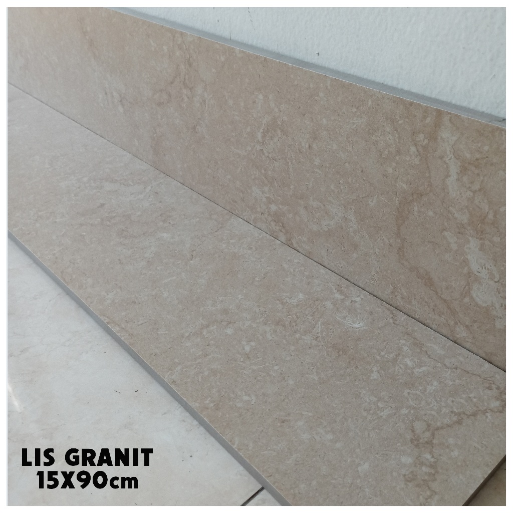 Jual Lis Granit 15x90 Coklat Corak Rustic List Plint Dinding Lantai ...