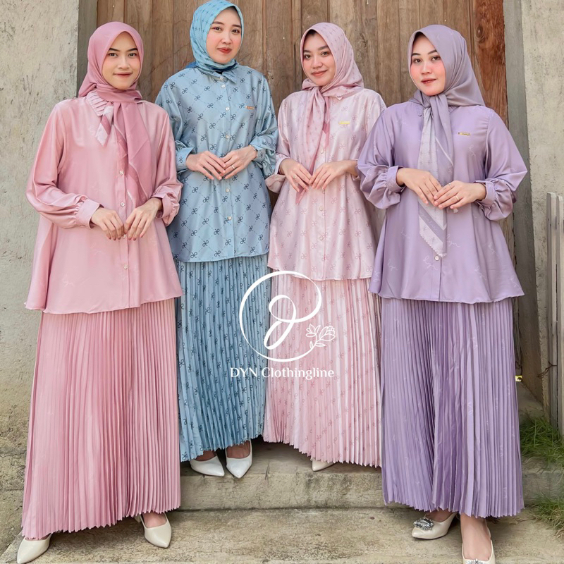 Jual DYN CLOTHINGLINE SHENNA SET | ONE SET ROK PLISKET | ONE SET MODEL ...
