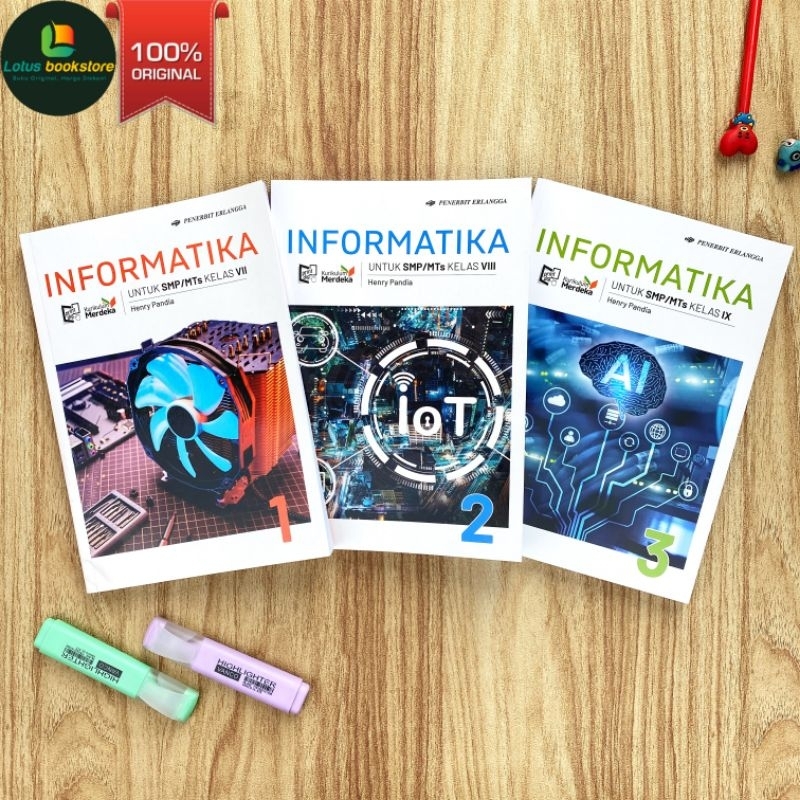 Jual Informatika SMP Kelas 7 8 9 - Kurikulum Merdeka - Penerbit Erlangga - Buku Original ...