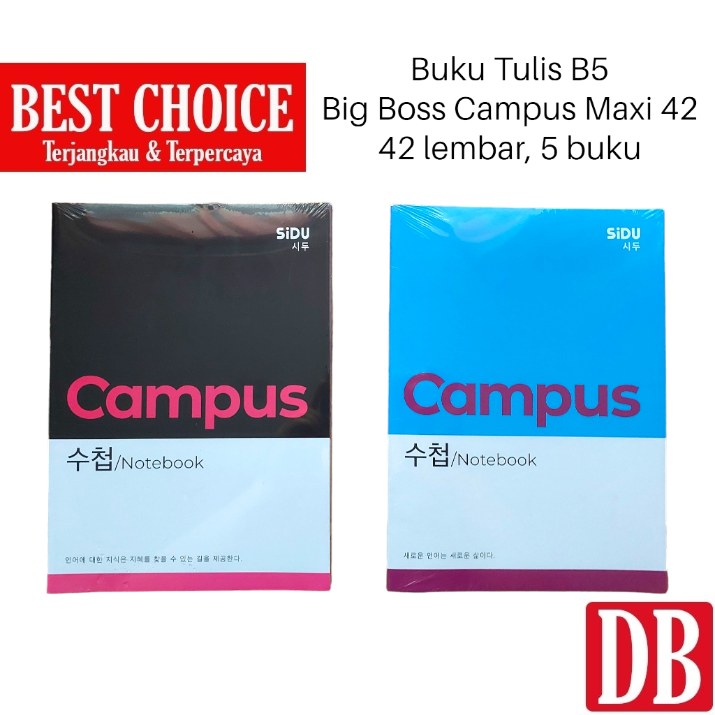 Jual Buku Tulis B5 Big Boss SIDU Korea Limited Edition 42 lembar (5 pcs ...