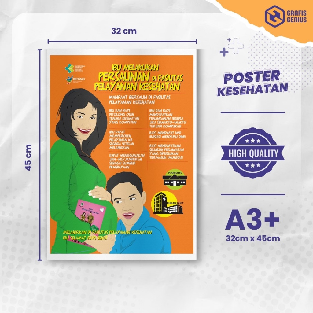 Jual Poster Kesehatan Ibu Melakukan Persalinan Di Fasilitas Pelayanan ...