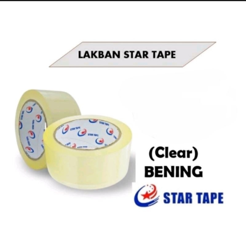 Jual LAKBAN JUMBO 45X200 YARD STAR TAPE TEBAL DAN KUAT / LAKBAN ...
