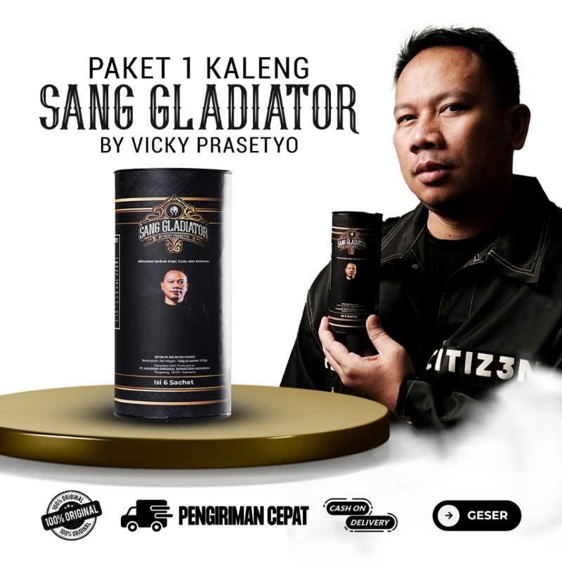 Jual Sang Gladiator by Vicky Prasetyo Kopi Pilihan Pria - Halal & BPOM -1 Pack isi 6 Sachet ...
