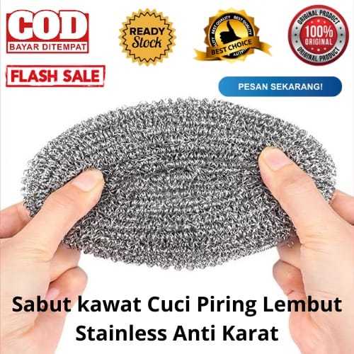 Jual SABUT BESI STAINLESS STEEL / SABUT BESI CUCI PIRING / KAWAT CUCI ...