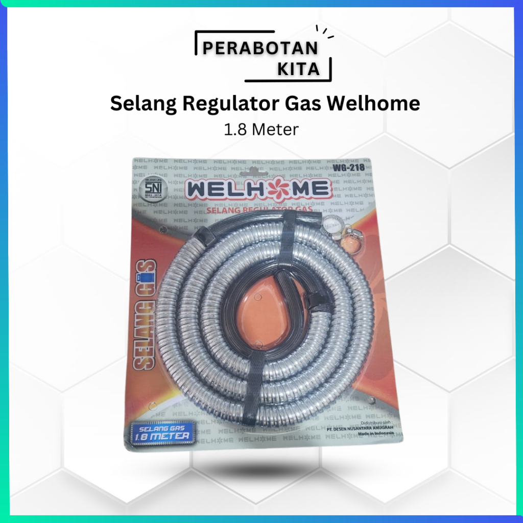 Jual SELANG GAS REGULATOR SELANG GAS WELHOME 1,8 METER SUDAH SNI ...