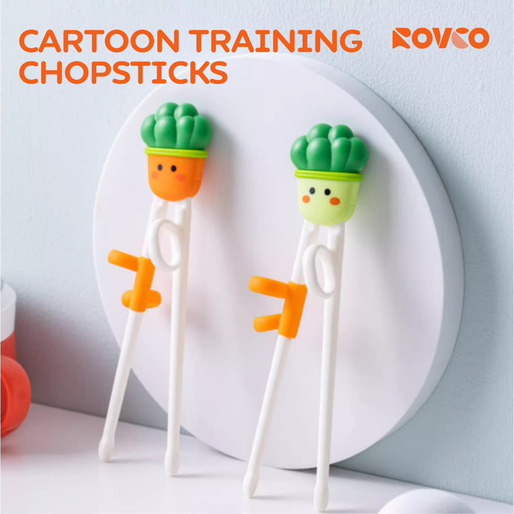 Jual ROVCO Cartoon Training Chopsticks / Sumpit Latihan Anak / Sumpit ...