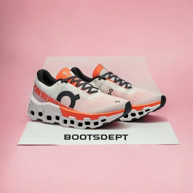 Jual On Cloudmonster 2 - White/Orange (100% Authentic) | Shopee Indonesia