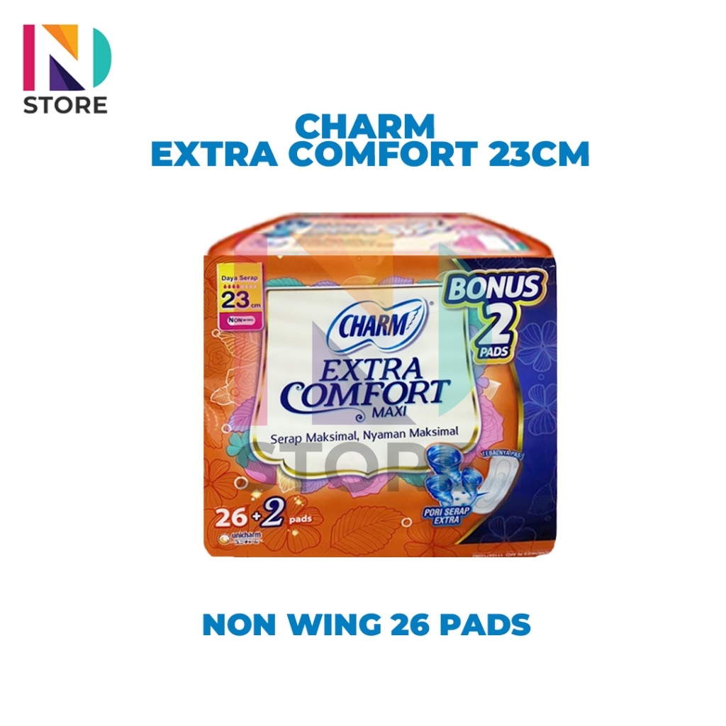 Jual Charm Extra Comfort 23CM Wing/Non Wing 18 & 26 Pads (1 Pcs/pack ...