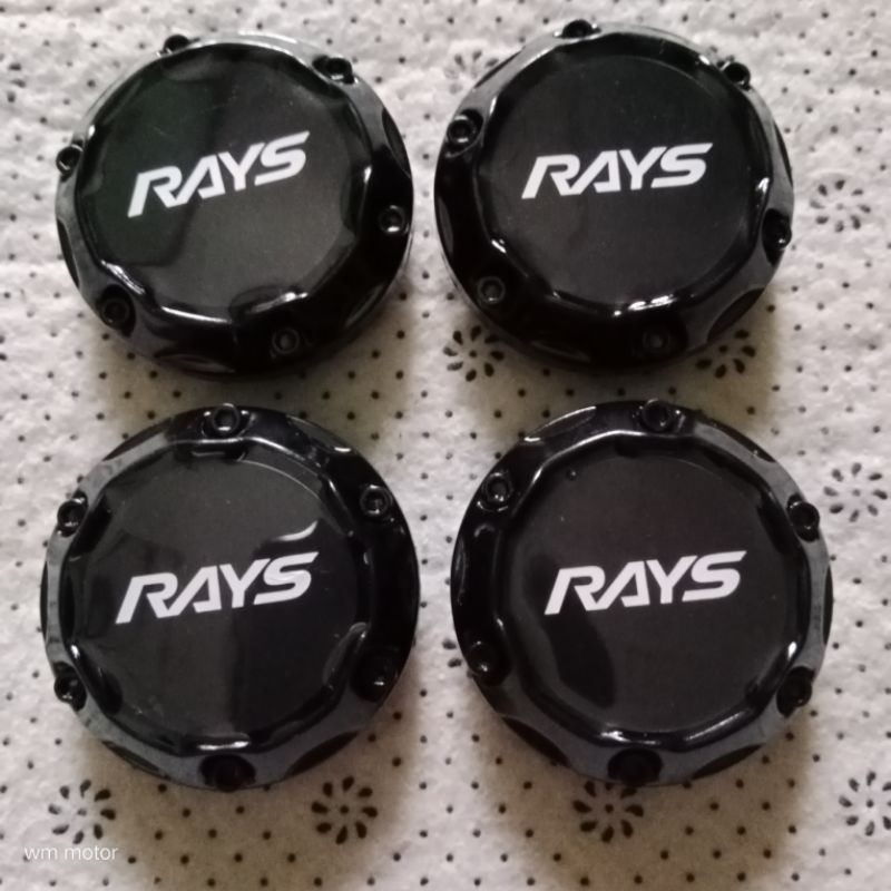 Jual Dop roda tutup velg roda variasi velg RAYS cembung kaiso hitam 6 ...