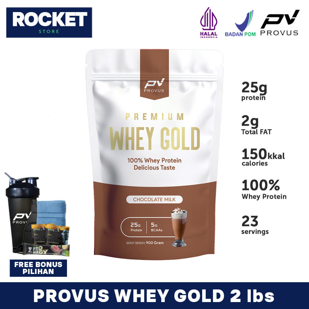 Jual PROVUS Premium Whey Gold 900 gram - Whey Protein Concentrate PWG ...