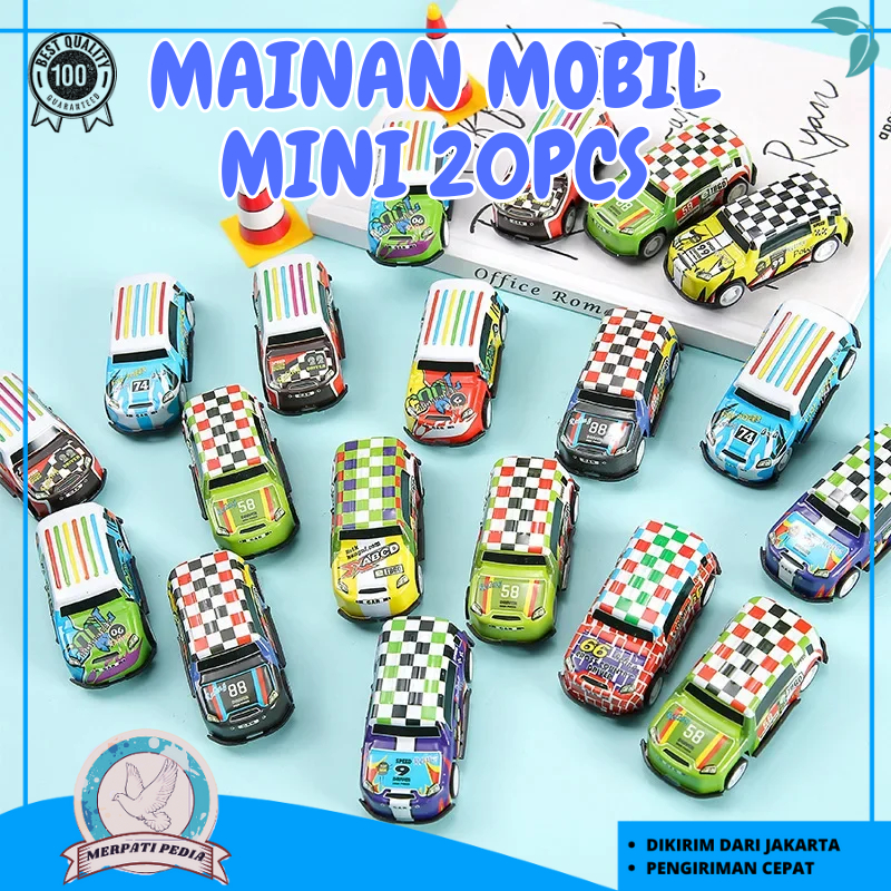 Jual MP 20Pcs Mobil Mini Mainan Anak PullBack Mix Collorfull Racing Car ...