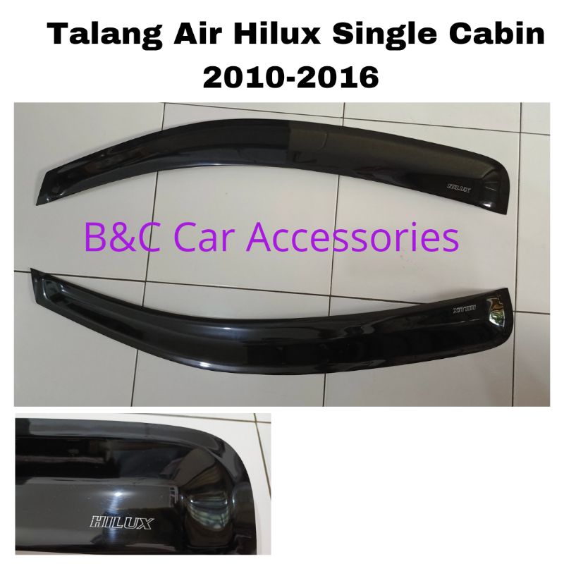 Jual Talang Air/Side Visor Hilux Single Cabin 2010-2026 Slim Super Premium | Shopee Indonesia