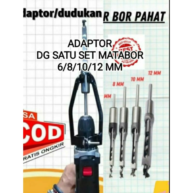 Jual satu set adaptor+mata bor 6,8,10,12ml | Shopee Indonesia