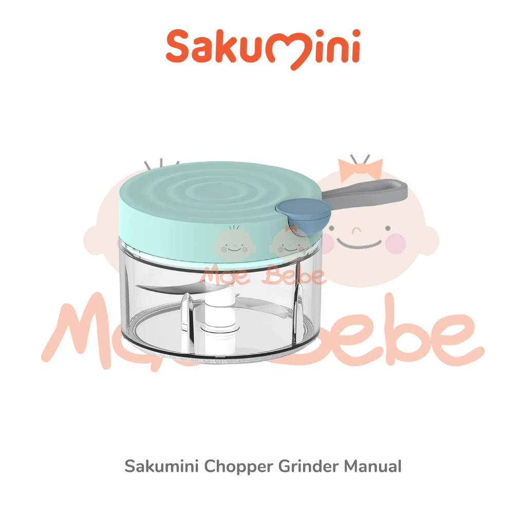 Jual Sakumini Hand Food Supplement Chopper Grinder Manual Blender Tarik ...