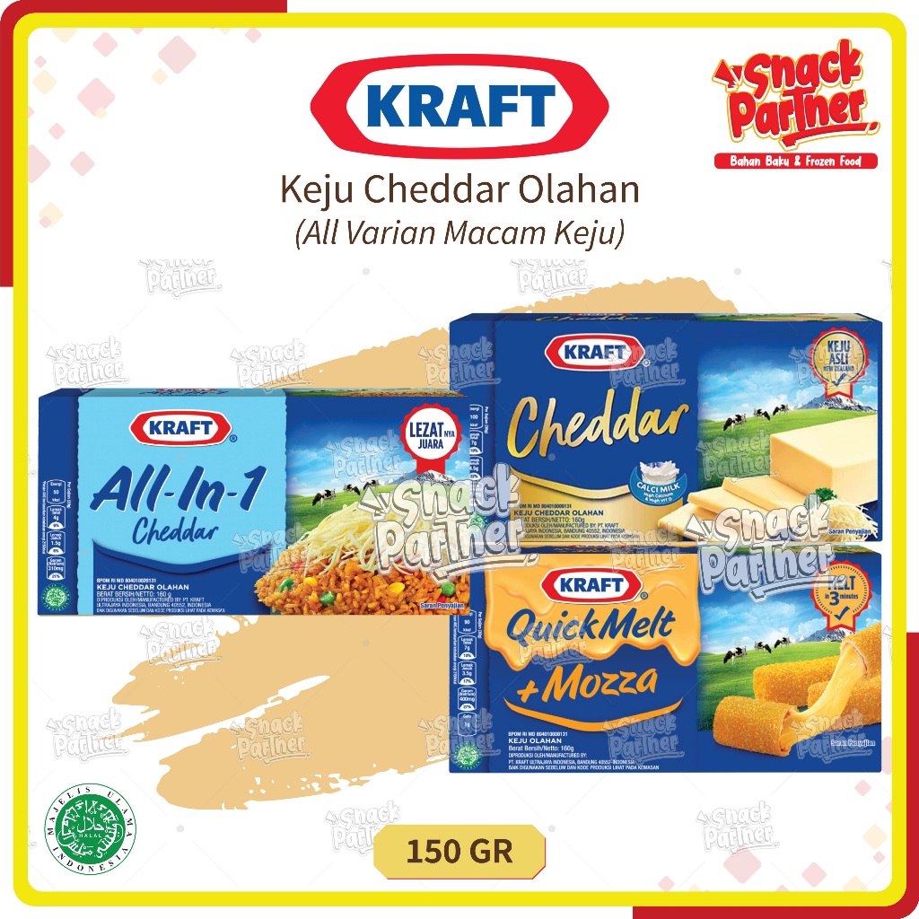 Jual KRAFT 150 GR - Keju Cheddar Olahan Serbaguna Cheese All in 1 ...
