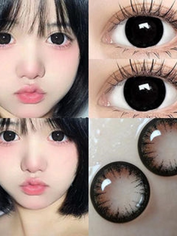 Jual Softlens hitam minus MYSTIC BLACK 14.5mm big eyes Normal s/d -6.00 ...