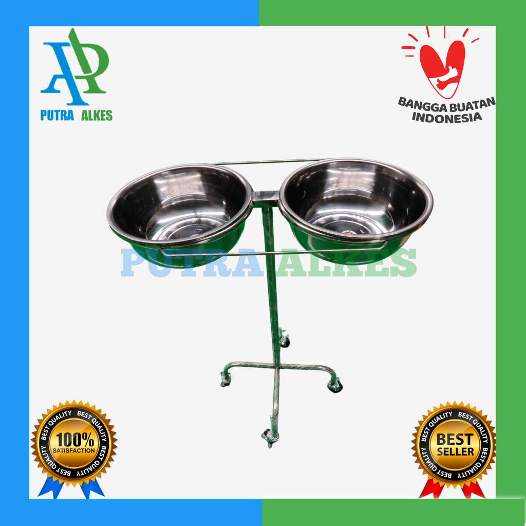 Jual Trolley Troli Waskom Double Stainless | Standar Waskom Rumah Sakit ...