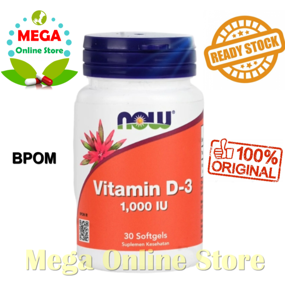 Jual BPOM NOW Vitamin D3 1000 iu High Potency 180 Softgels | Shopee Indonesia
