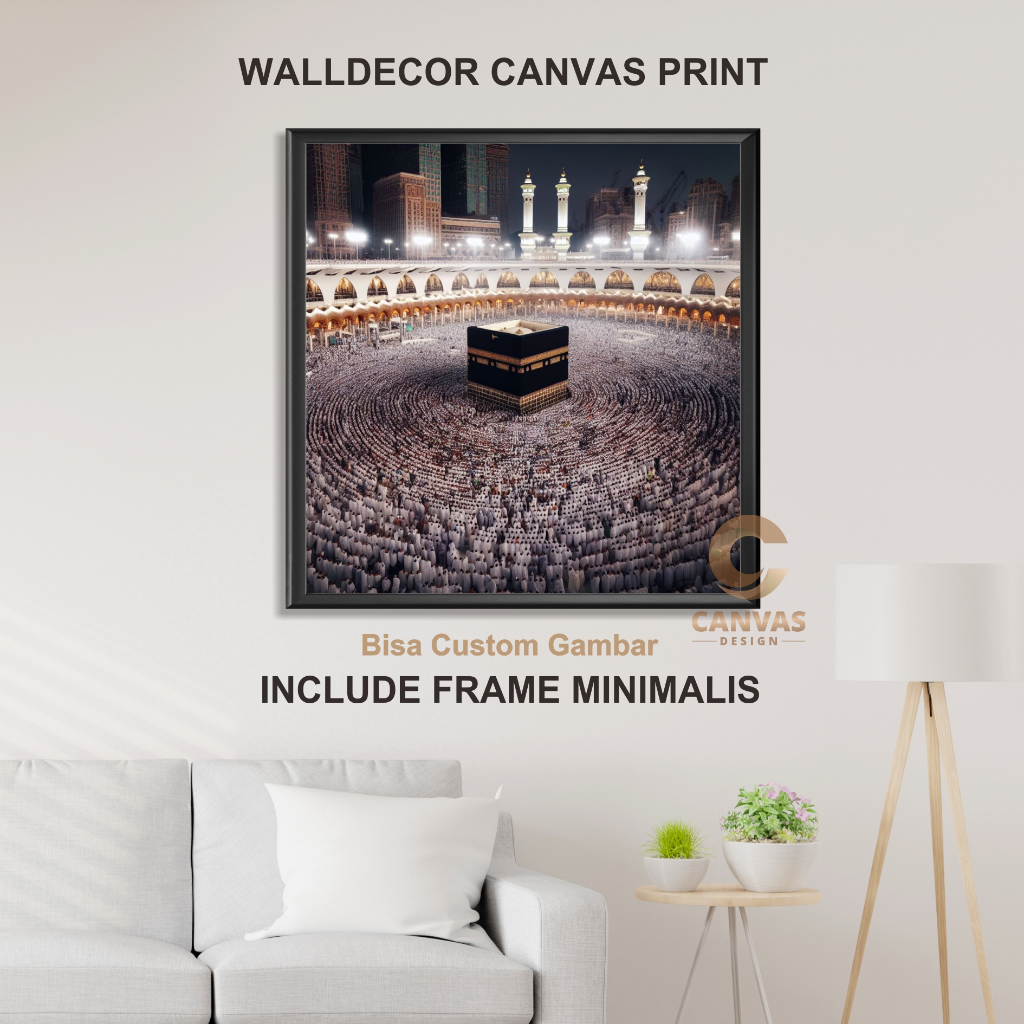 Jual Hiasan Dinding Poster Kabah Modern Wall Decor Islami Makkah ...