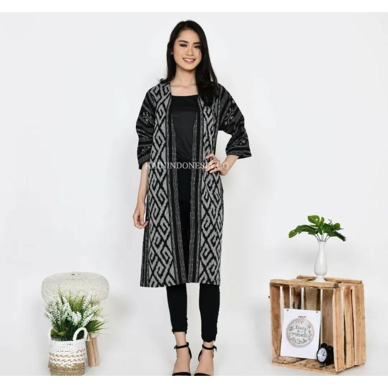 Jual PALING MURAH CARDIGAN WANITA TENUN ROTE HITAM ETNIK | Shopee Indonesia