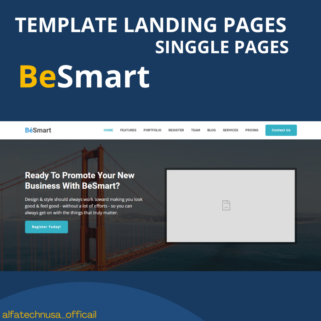Jual Template Landing Pages - BeSmart - Bootstrapt5, css html. (Single ...