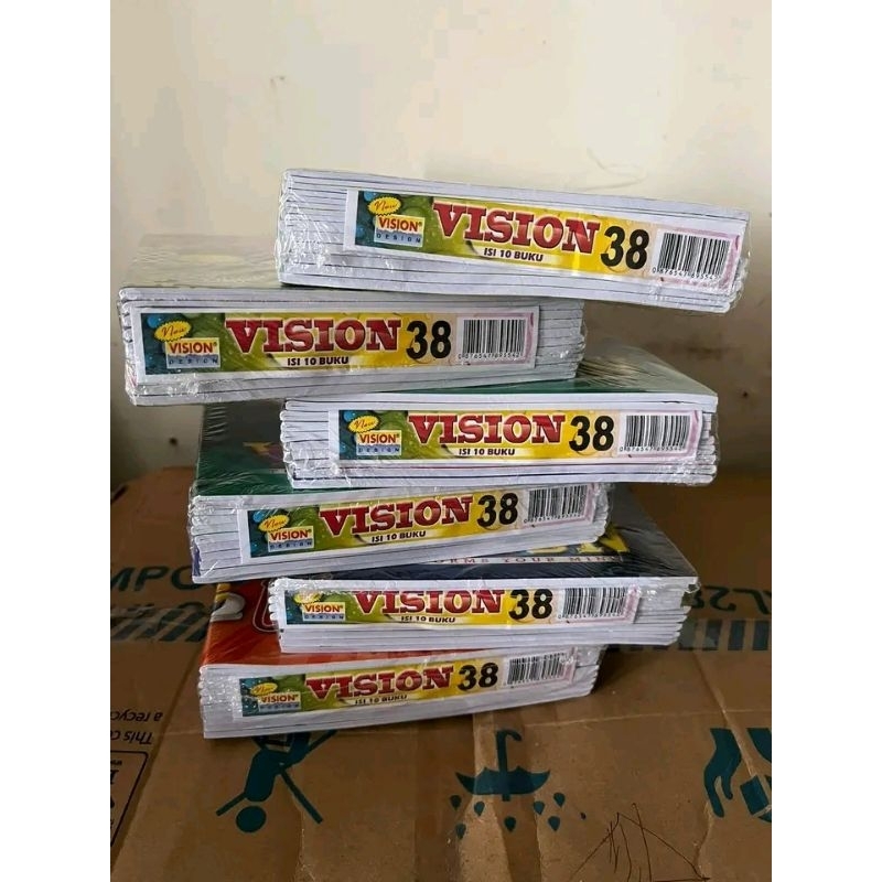 Jual Buku tulis Vision/Buku Sekolah Vision 38 lembar (1pack isi 10 Buah ... Jual Buku tulis Vision/Buku Sekolah Vision 38 lembar (1pack isi 10 Buah ...