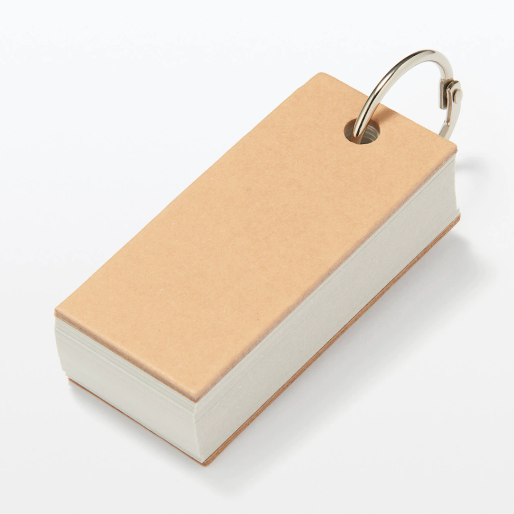 Jual Muji Flash Word Cards Study Card Kartu Belajar 100 Sheets Blank ...