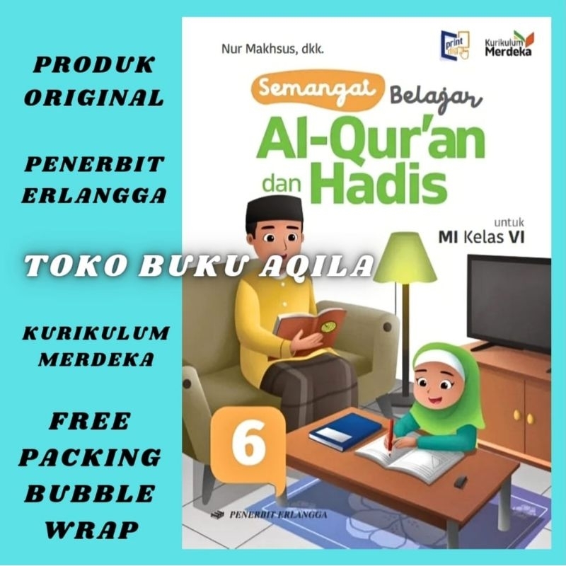 Jual Buku Al-Quran dan Hadis Kelas 1 2 3 4 5 6 MI Erlangga Kurikulum Merdeka Original | Shopee ...