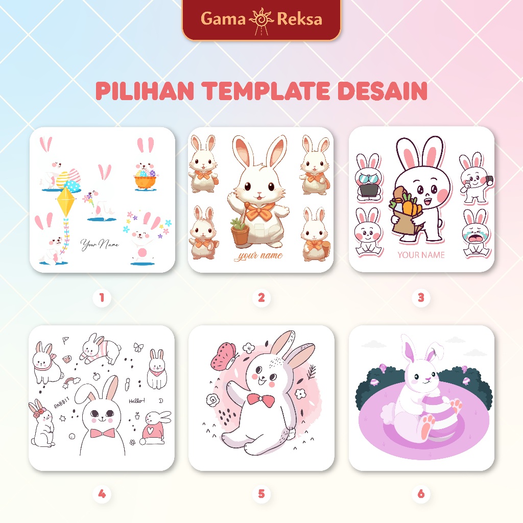 Jual Pilihan Desain Tema Kelinci / Rabbit Costum UV | Shopee Indonesia