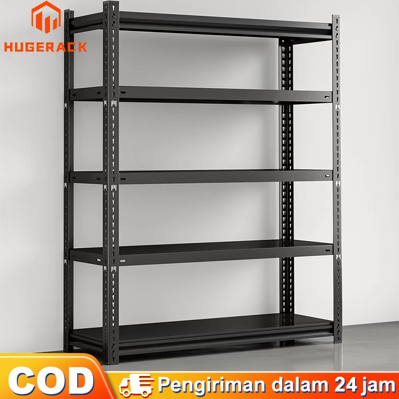 Jual Rak besi siku 5 susun Rak gudang Rak Besi Susun 120*40*200CM | Shopee Indonesia
