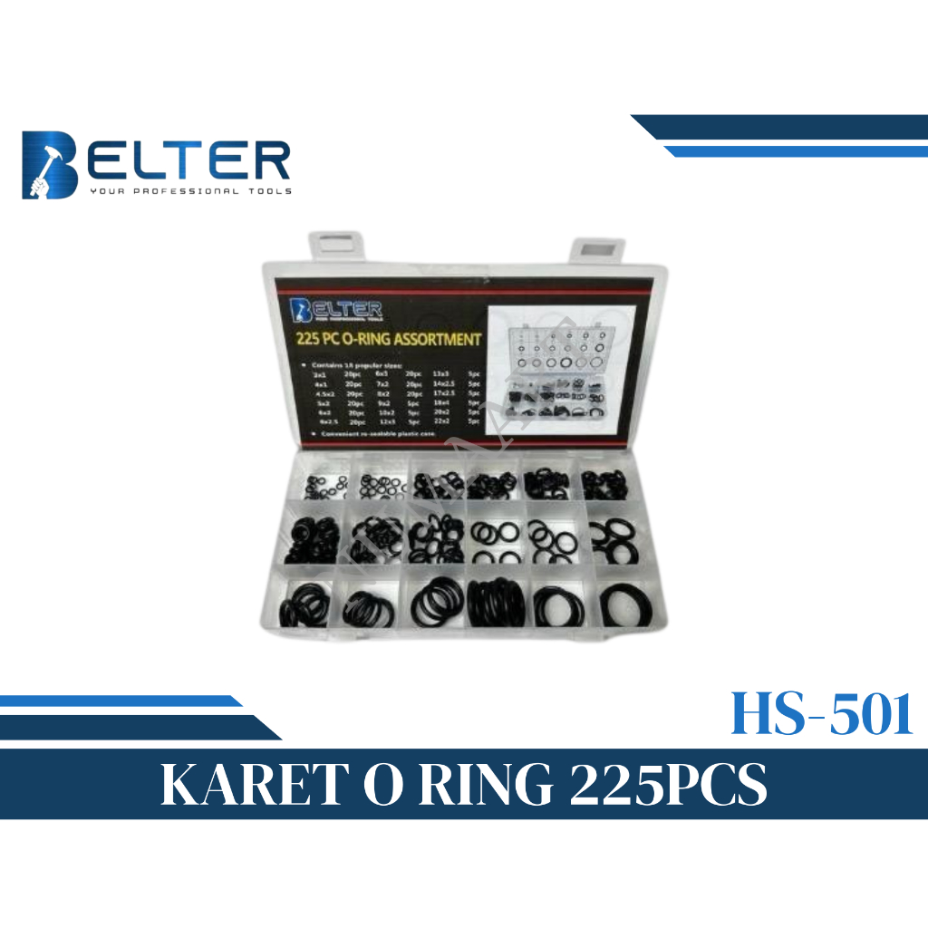 Jual BELTER HS501 / KARET O RING SEAL 225PCS / SEAL RING BOX | Shopee Indonesia
