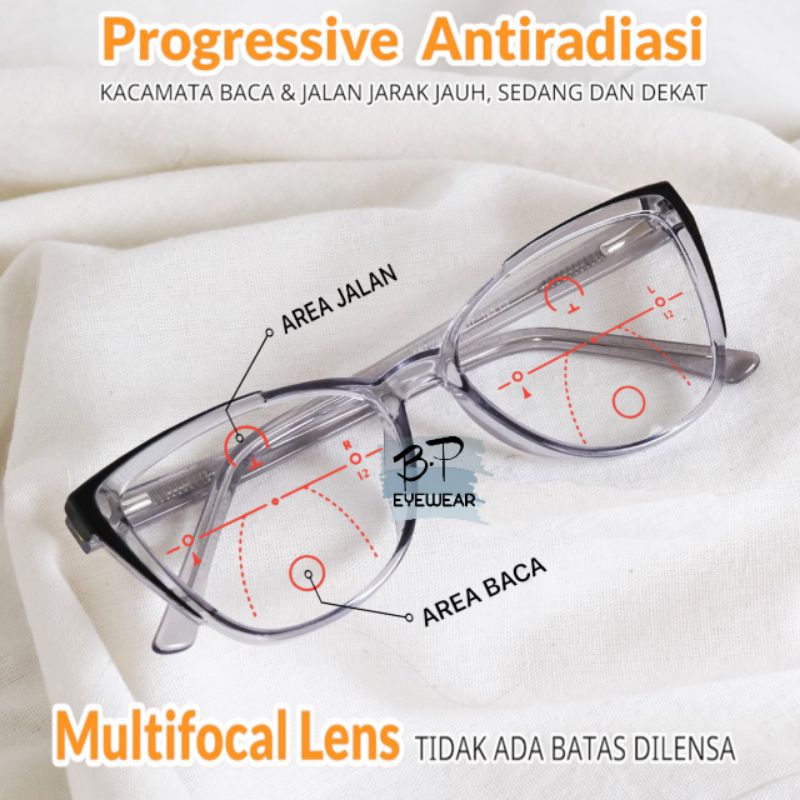 Jual Kacamata Baca Progresif Supersin/CRMC Cat eye Pria/wanita ...