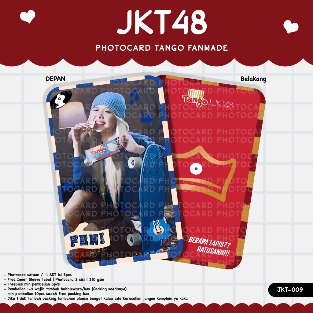 Jual PHOTOCARD J-K-T 48 X TANGO TERBARU FANMADE UNOFF PHOTOCARD JKT 48 MUTHE FENI DAN ALL MEMBER ...