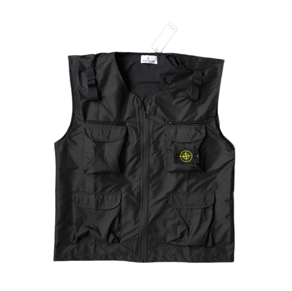 Jual JAKET ROMPI GORPCORE PARASUT STONE ISLAND BASIC BLACK | Shopee ...