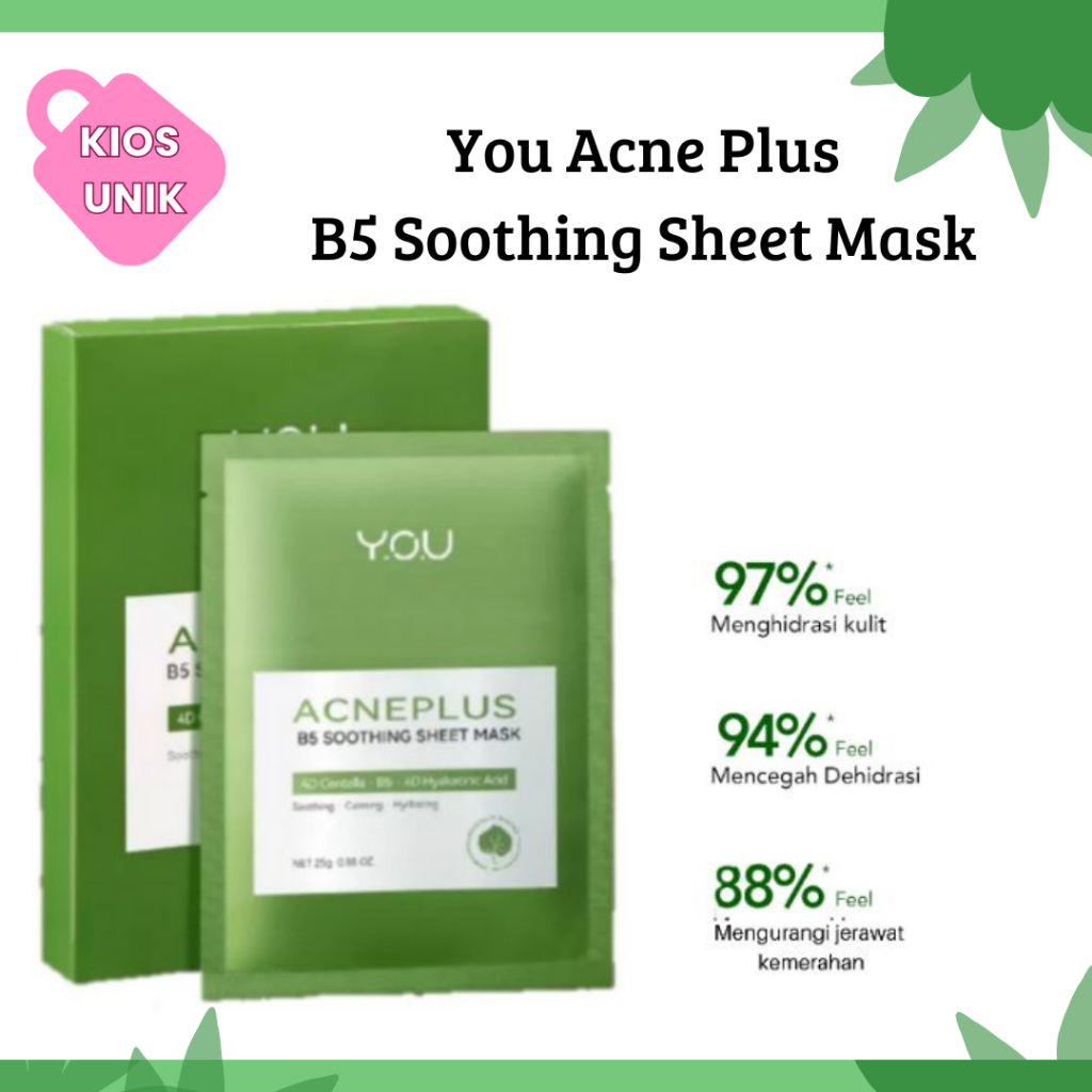 Jual You Acne Plus B5 Soothing Sheet Mask | Masker Jerawat | Shopee ...