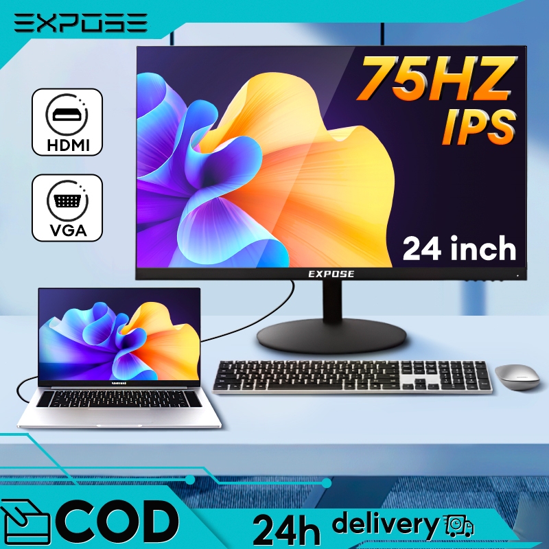 Jual Monitor PC Monitor 24 inch Tampilan FHD 1080P Panel IPS Kecepatan ...