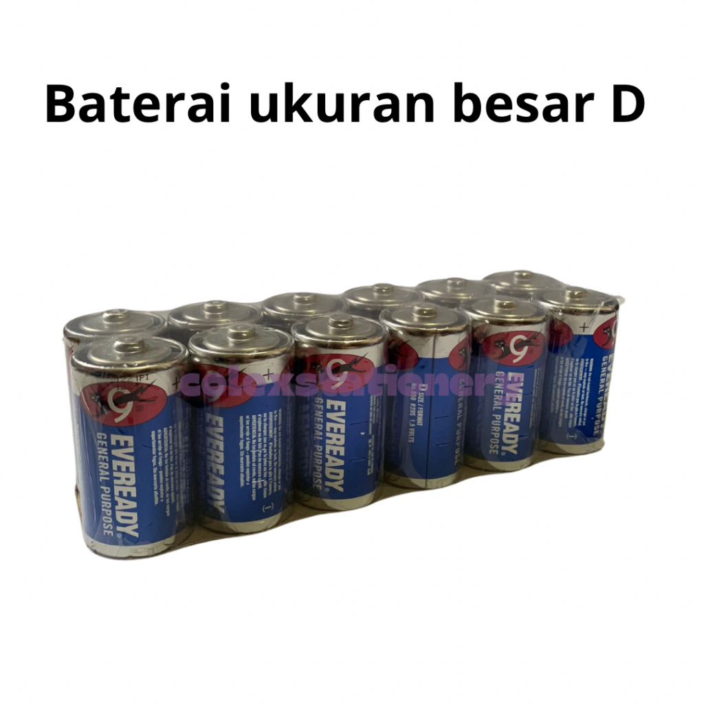 Jual Baterai D / Baterai Ukuran Besar / Baterai Radio & Senter 1.5 Volt ...
