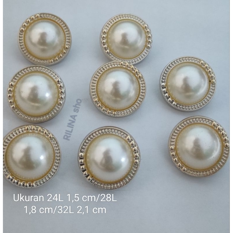 Jual 12 Pcs Kancing Jamur Gold timbul list cincin bintik 24L/28L/32L ...