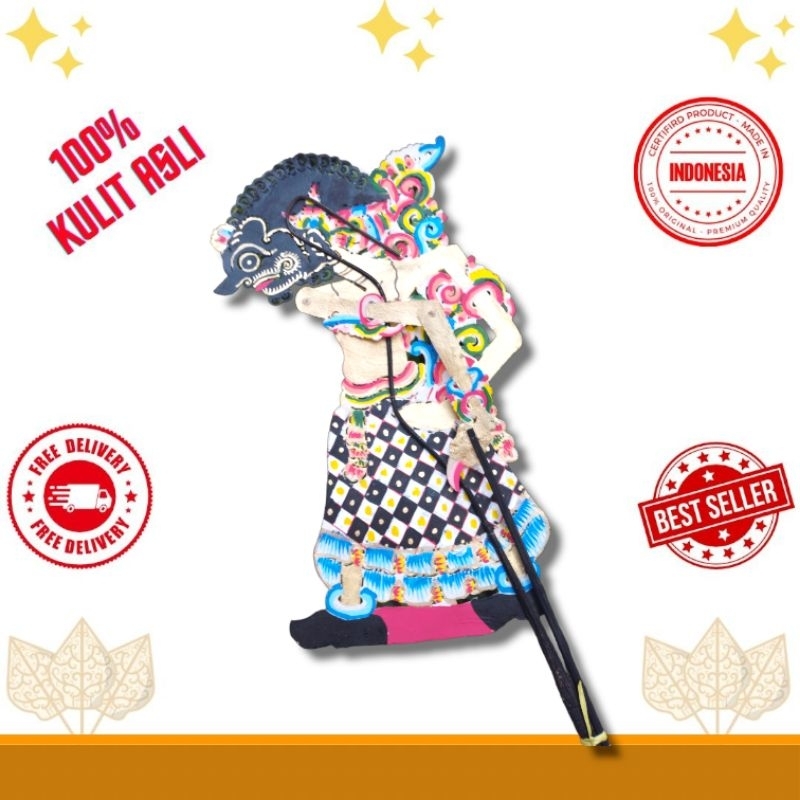 Jual Wayang Kulit Sapi ASLI Dewa Ruchi Kualitas Biasa Ukuran Standar ...