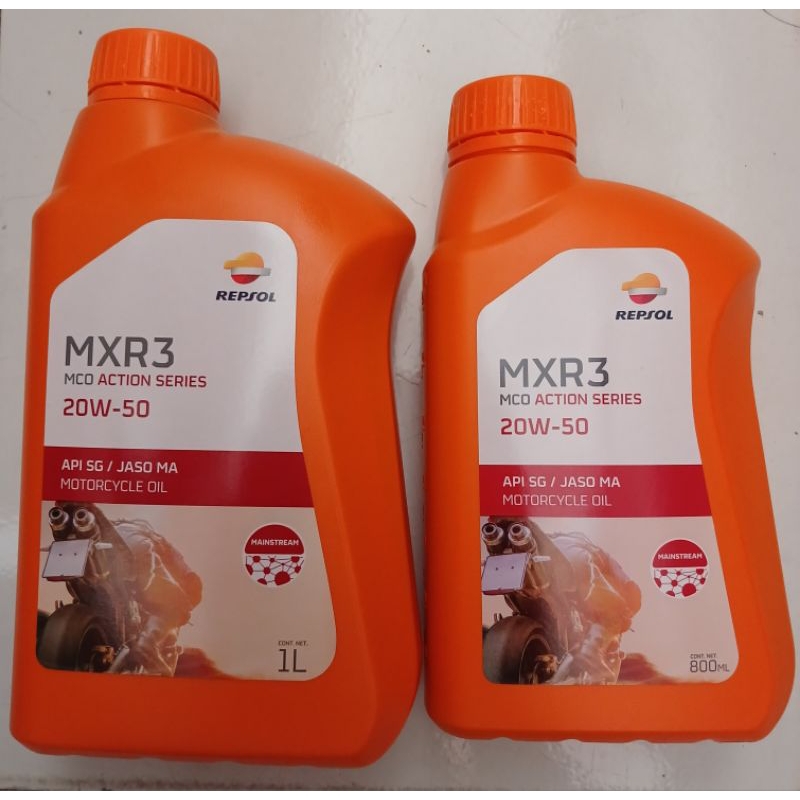 Jual Repsol MCO MXR3 Action Series Sae 20w 50 1Ltr 800ml | Shopee Indonesia