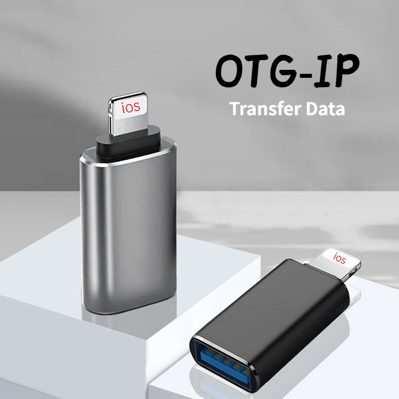 Jual Mini OTG USB TO L Adapter Converter USB 3.0 Plug Play Flashdisk ...
