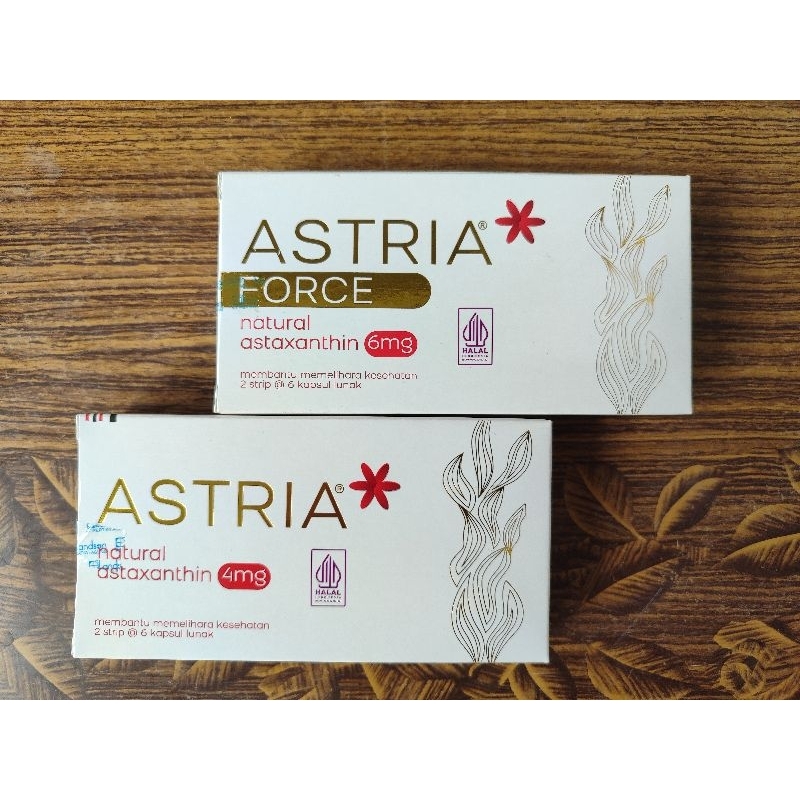 Jual Astria astaxanthin 4mg / Astria force astaxanthin 6mg (1box 2strip ...