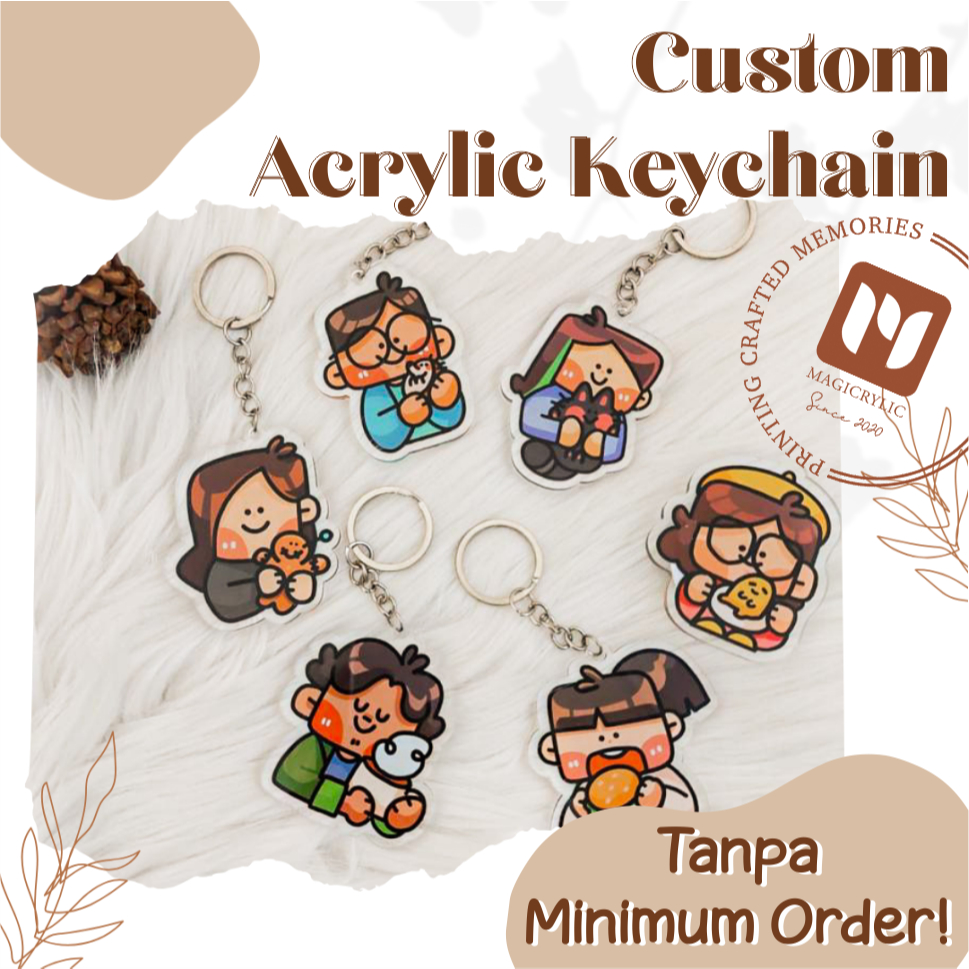 Jual Custom Keychain Gantungan Kunci Acrylic Ganci Akrilik Uv Print Shopee Indonesia 