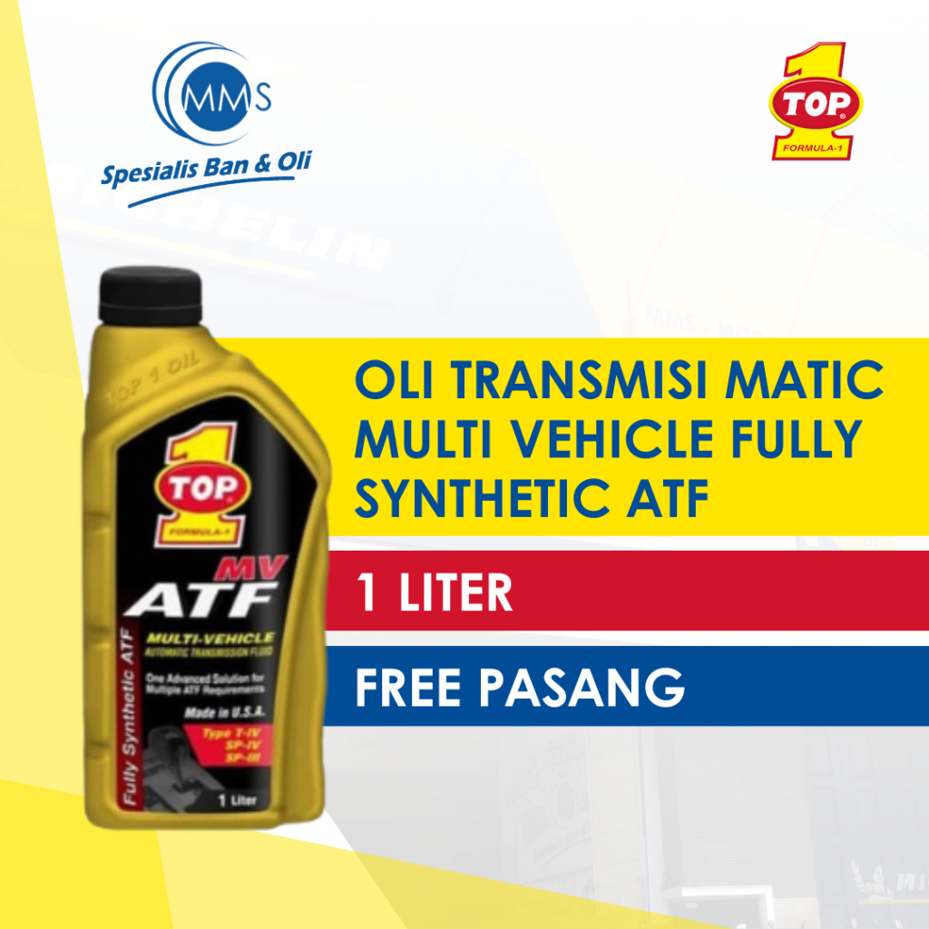 Jual Oli Transmisi Matic / Oli Power Steering TOP 1 Multi Vehicle Fully Synthetic ATF 1 Liter ...