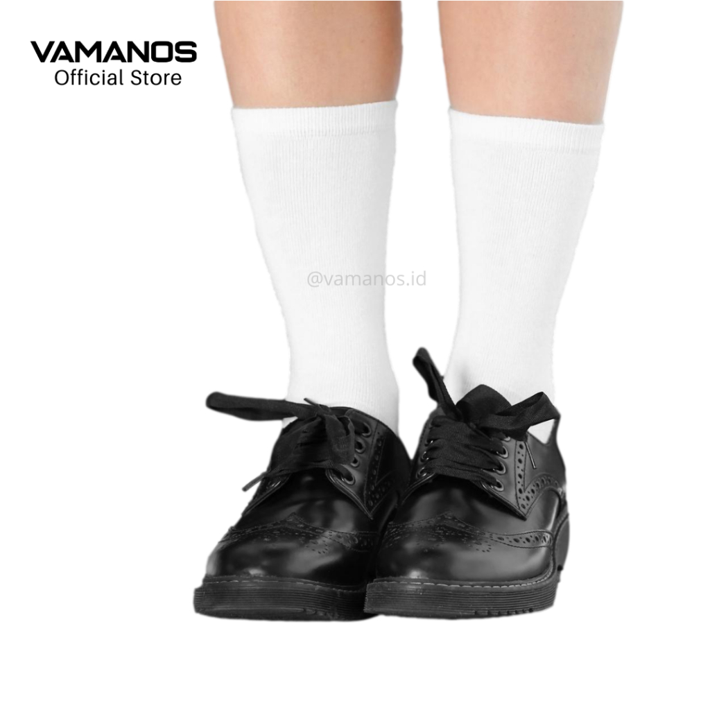 Jual Vamanos Kaos Kaki Anak Sekolah SD, SMP, SMA Panjang Hitam Putih ...