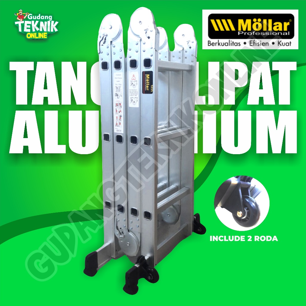 Jual Tangga Lipat Aluminium MOLLAR 4x4 4x4 4x5 4x6 RODA WHEELS / Tangga ...