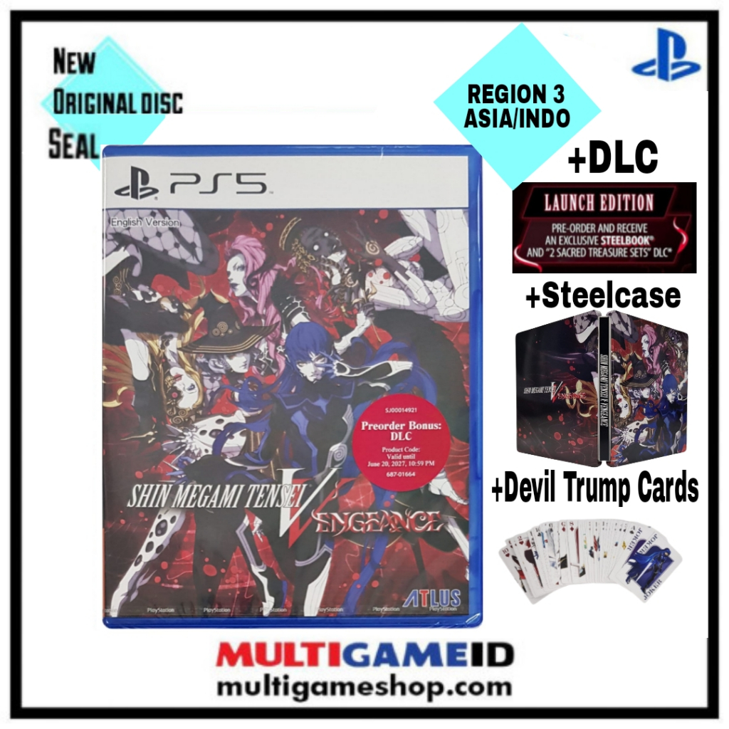 Jual PS5 Shin Megami Tensei V: Vengeance Launch Edition +DLC +Steelcase +Devil Trump Cards ...