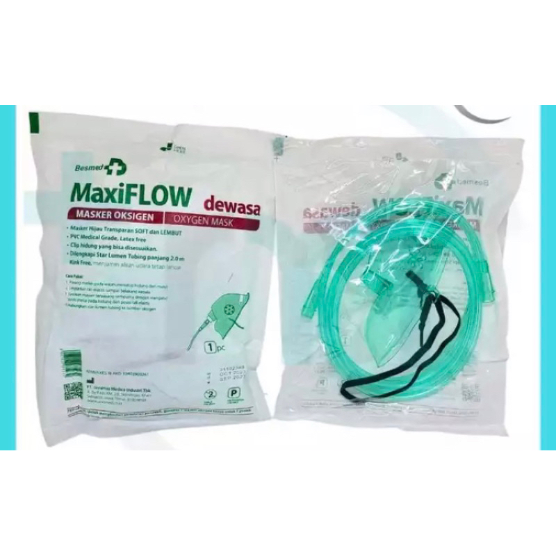 Jual Masker Oksigen Maxiflow OneMed / Bestmed | Shopee Indonesia