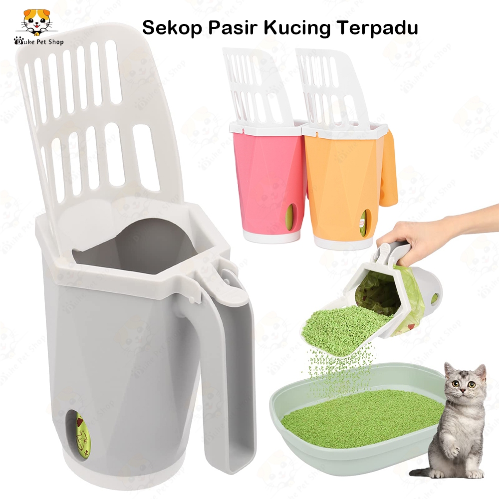 Jual Sekop Pasir Kucing All-in-One Kantong Kotoran Serokan Pasir Poop ...